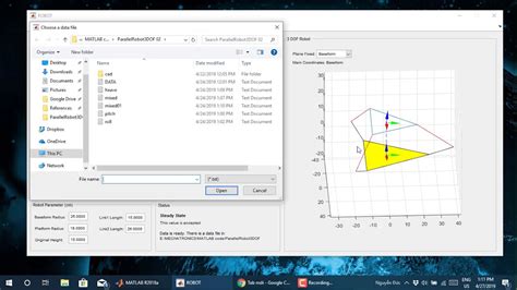 3dof Parallel Robot Simulation With Matlab Roll Pitch Heave Youtube