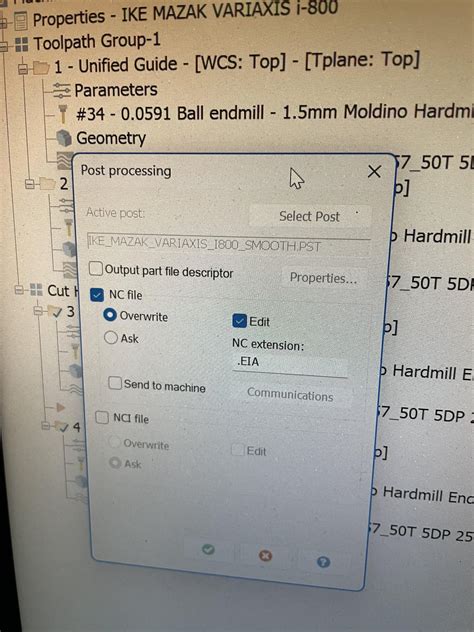 2024 Post Dialog Defaults Not Working Rmastercam
