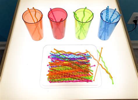 Light Table Color Sorting Sticks Play To Learn Preschool