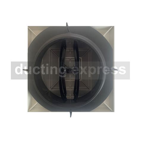 4 Way Ceiling Diffuser 295 X 295 With Round Spigot And Damper Mv4 Ducting Express