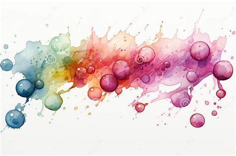 Watercolor Blobs And Splashes Abstract Design Ai Generated Stock Illustration Illustration Of
