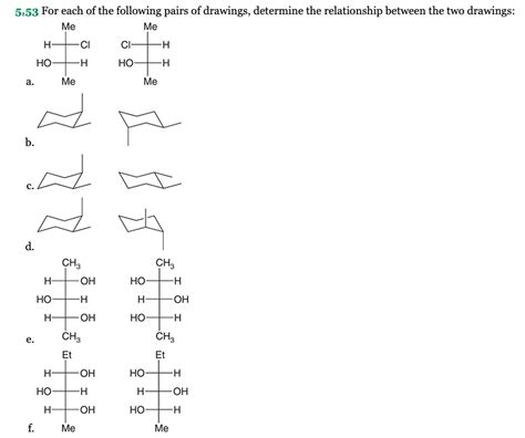 Solved 5 53 For Each Of The Following Pairs Of Drawings