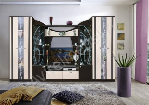 Недорогая модульная стенка Мадрид 4 в спальню от фабрики МебельМаркет в СПб