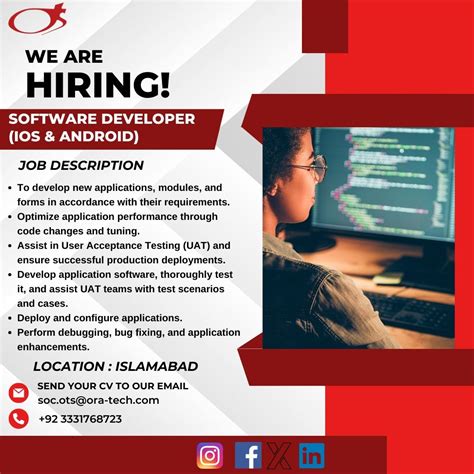 Ora Tech Systems Pvt Ltd On Linkedin Hiring Oratech Islamabad Ios Andriod Softwaredeveloper