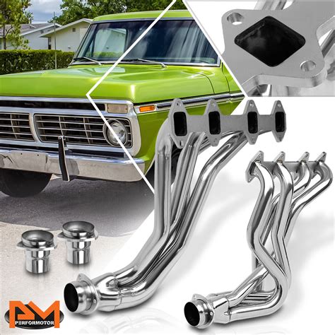 For 66 76 Ford F100f150f250 V8 Bbs Fe Stainless Steel Long Tube