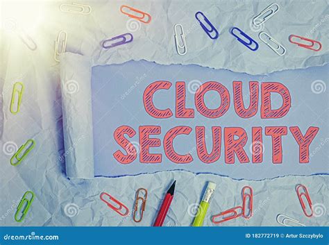 Handwriting Text Cloud Security Concept Meaning Protect The Stored Information Safe Controlled