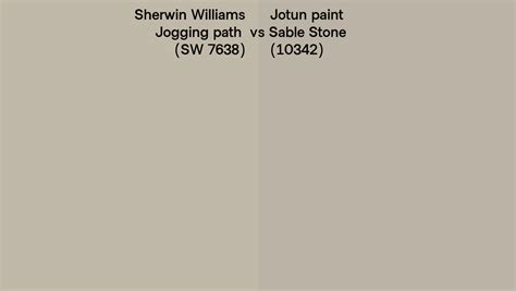 Sherwin Williams Jogging Path Sw 7638 Vs Jotun Paint Sable Stone