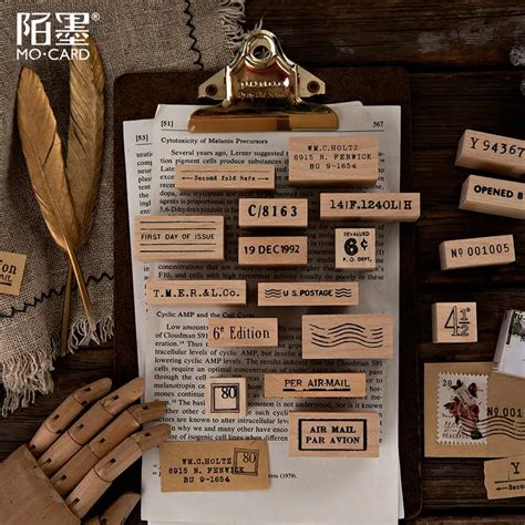 Почтовое отделение номерной знак марки буквы деревянная резиновых штампов печать штемпели