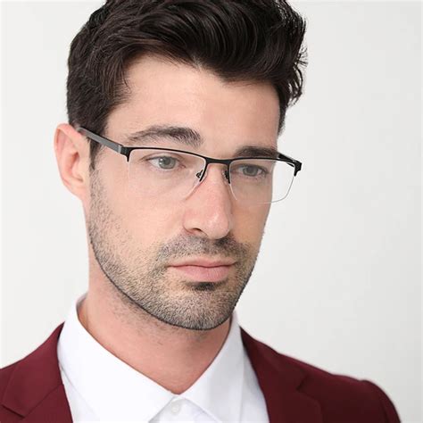 Buy Alloy Eyeglasses Frame Fashion Half Rim Computer