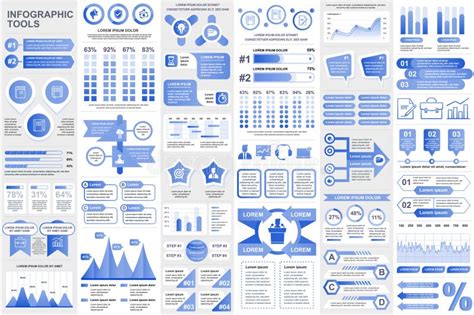 Bundle Infographic Elements Data Visualization Vector Design Template