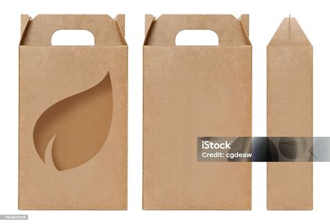 상자 갈색 창 나뭇잎 모양 잘라 포장 템플릿 빈 크 래 프 트 상자 골 판지 고립 된 흰색 배경 상자 종이 크 래 프 트 천연 소재 선물 상자 갈색 종이 산업 포장 판지에서