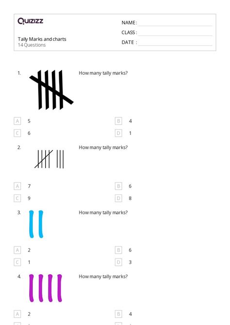 Tally Chart Worksheets