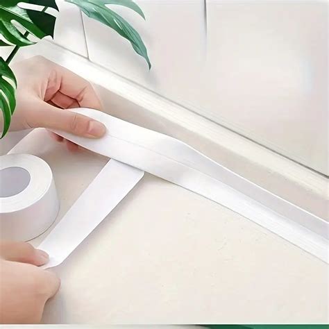 자체 접착 방수 실링 테이프 주방 욕실 및 샤워실용 곰팡이 방지 코킹 스트립 내구성 있는 Pvc 소재 코킹 Temu