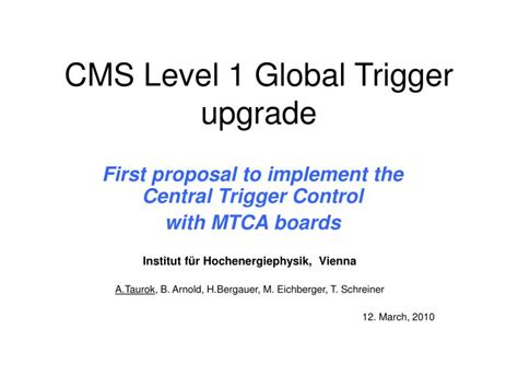 Ppt Cms Level 1 Global Trigger Upgrade Powerpoint Presentation Free