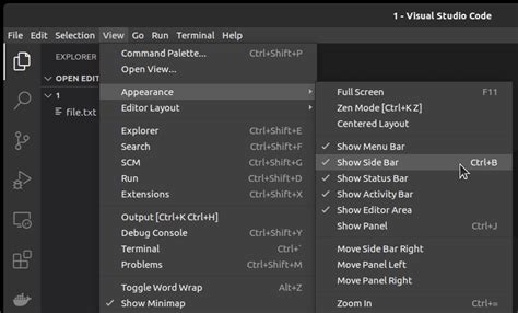 what is sublime 3 keyboard shortcut to hide show side bar rename