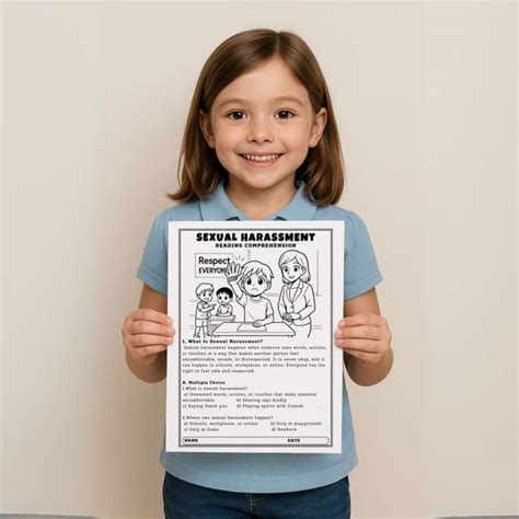 Sexual Harassment Awareness Reading Comprehension Worksheets Life Skills