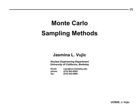 monte carlo sampling methods docslib