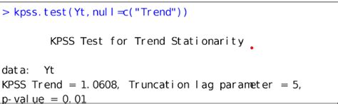 Solved KPSS Test What Can Be Inferred About The Stationarity Chegg Com