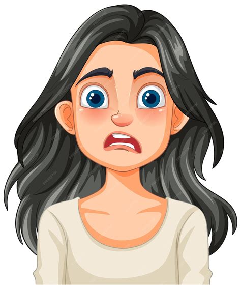 Удивленная женщина с широкими глазами Бесплатно векторы