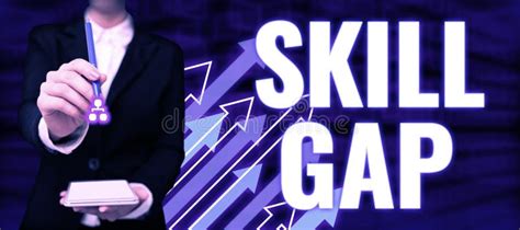 Text Sign Showing Skill Gap Concept Meaning Refering To A Person S