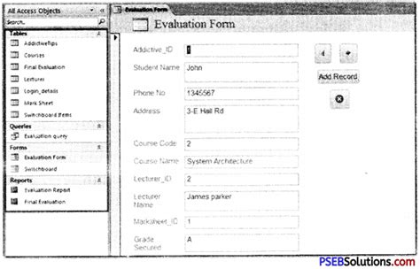 Pseb 9th Class Computer Notes Chapter 5 Introduction To Ms Access