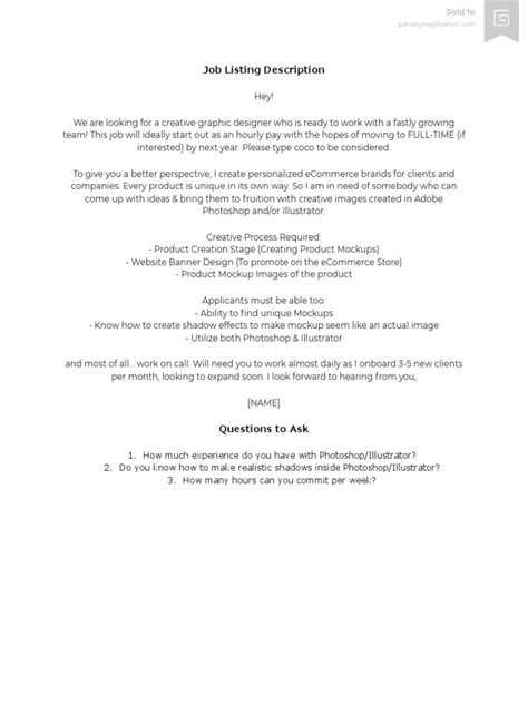 Hiring Template And Script Pdf