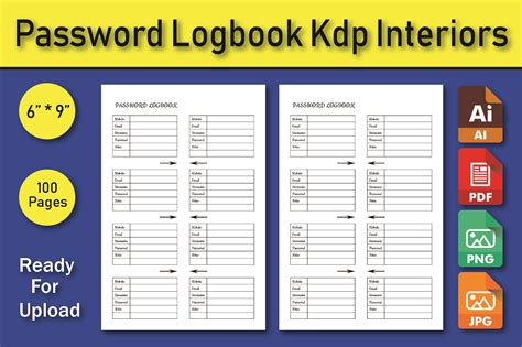 Password Logbook Vol 01 Graphic By Dasdesign · Creative Fabrica