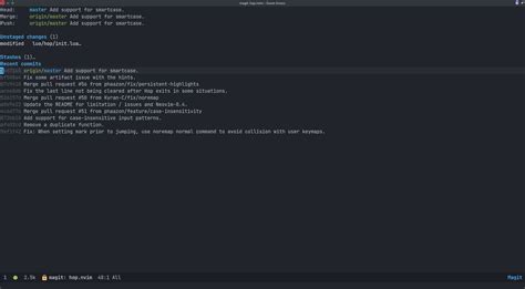 allow to see and navigate a commit s hunk · issue 89 · neogitorg