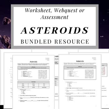 Asteroids Bundled Resource By That Red Haired Science Teacher TPT