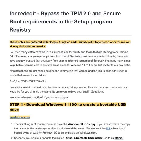 Bypass The TPM 2 0 And Secure Boot Requirements For PIXELBOOK Install