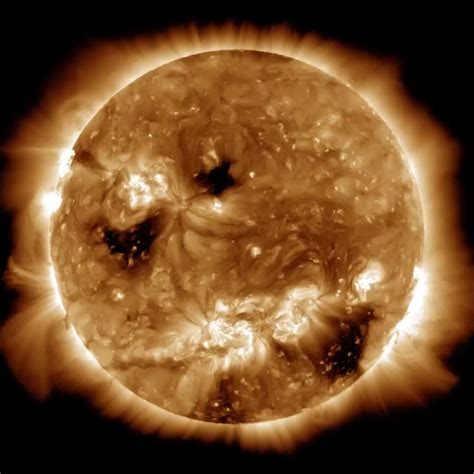 In 2022 Nasa Captured The Sun Smiling Coronal Holes Form A Face