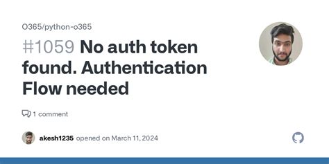 no auth token found authentication flow needed · issue 1059 · o365 python o365 · github