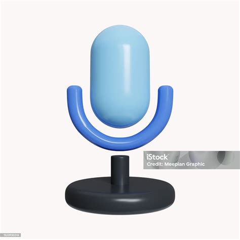 3d 마이크 사운드 녹음 팟캐스트 기호 마이크 라디오 마이크 기호를 켜고 끕니다 아이콘은 흰색 배경에 분리되어 있습니다 3d 렌더링 그림입니다 클리핑 패스 0명에 대한 스톡