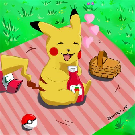 Pikachu In Love Drawing