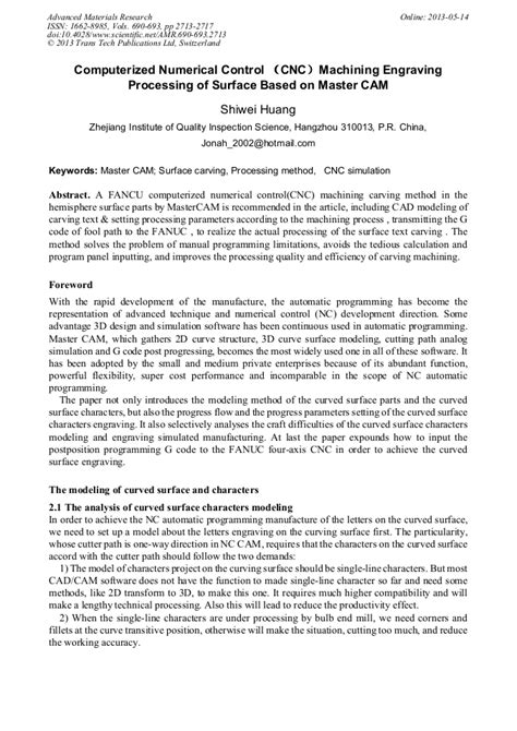Computerized Numerical Control Cnc Machining Engraving Processing Of
