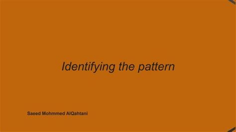 The Listing Pattern Pptx