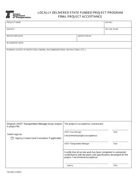 Form 734 5063 Fill Out Sign Online And Download Fillable Pdf Oregon