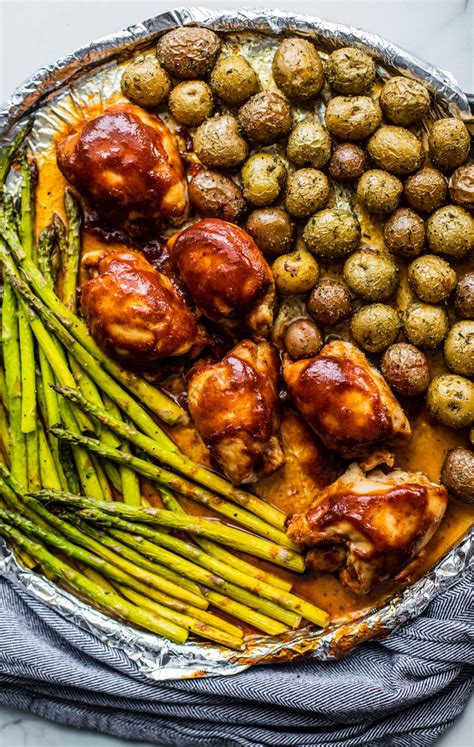 Sweet And Smoky Bbq Sheet Pan Chicken Killing Thyme