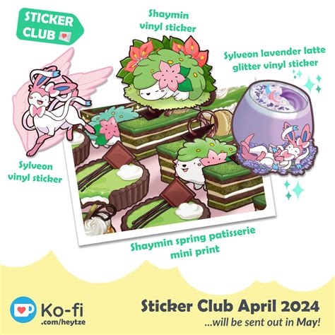 Sticker Club April 2024 Hey Tze