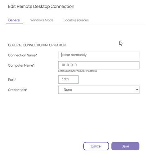 Editing Local Connections