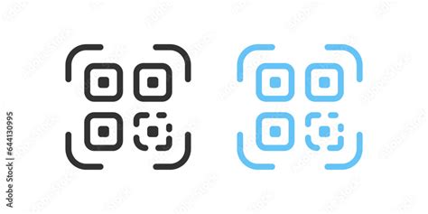 Scan Code Icon QR Scanner Signs Phone Scan QR Code Symbol Identification Symbols Technology