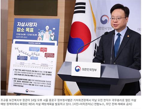 2027년까지 자살률 30 줄인다“정신건강검진은 2년마다” 공무원뉴스