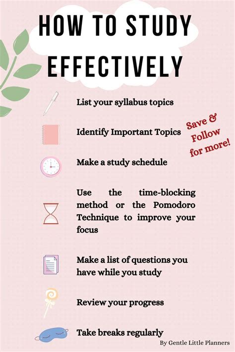 A Pink Background With The Words How To Study Effectively On It And An