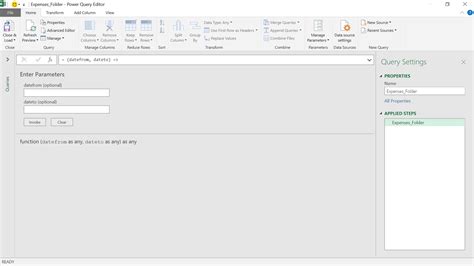 Power Query Interactive Query