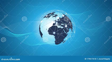 Abstract Blue Futuristic Modern Style Cloud Computing Networks