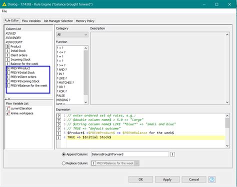 Using Data From Previous Row In Calculation With Loop KNIME Analytics