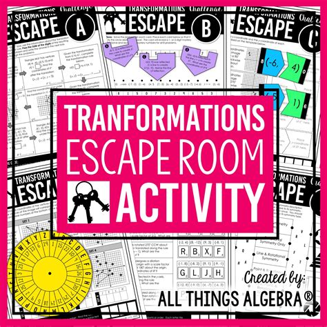 Transformations Escape Room Activity All Things Algebra®