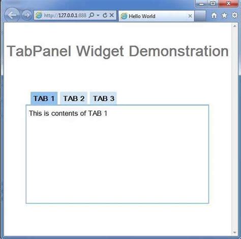 Gwt Tabpanel Widget
