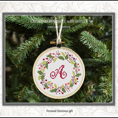 Cross Stitch Initial Etsy