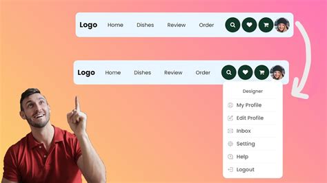 User Account Dropdown With Html Css And Javascript Step By Step For Beginner Free Source